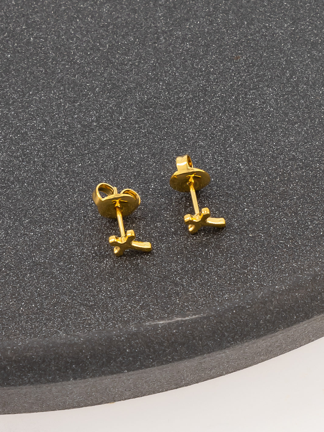 Cross Studs – Burnt