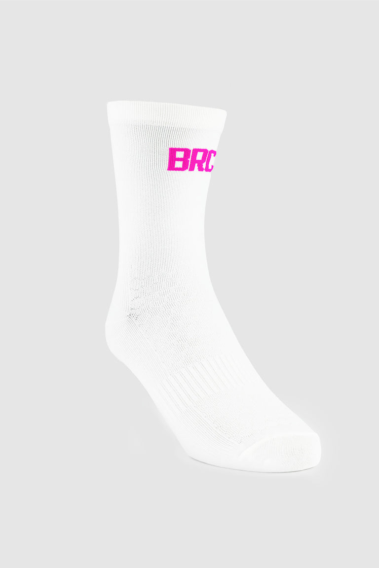 Burnt Studios | BRC Pro Sock - White & Pink