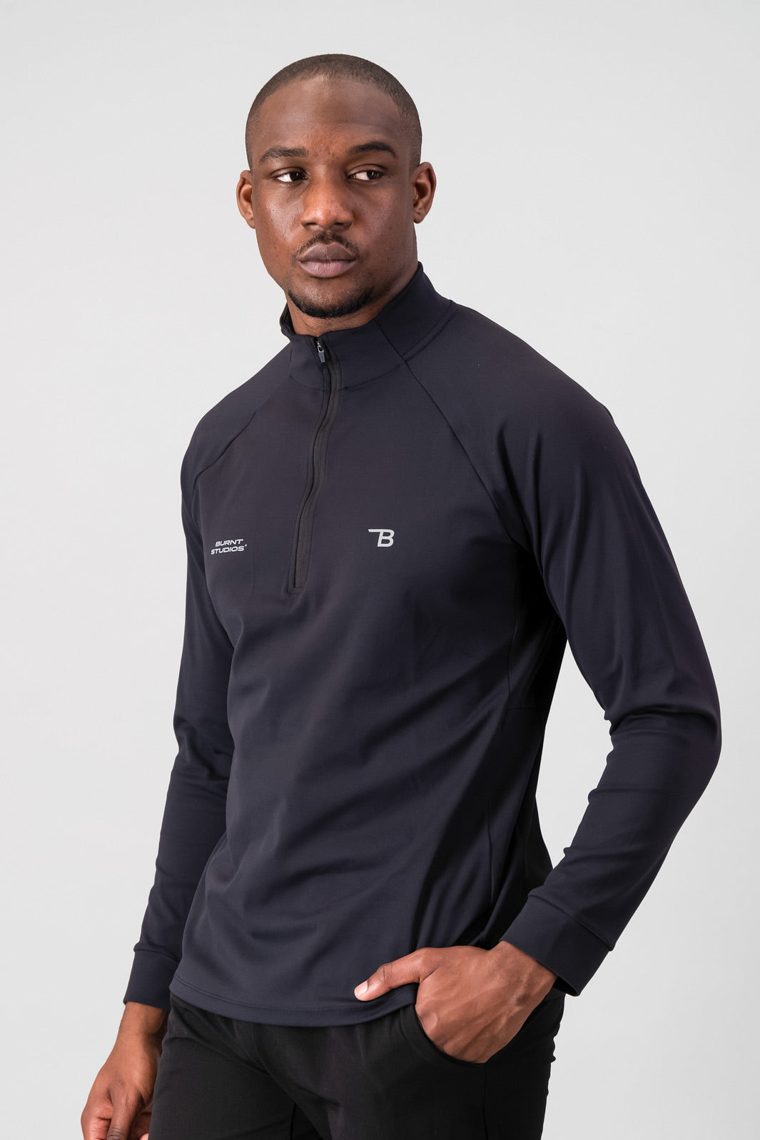 Burnt Studios | Fundamental 1/4 Zip - Black