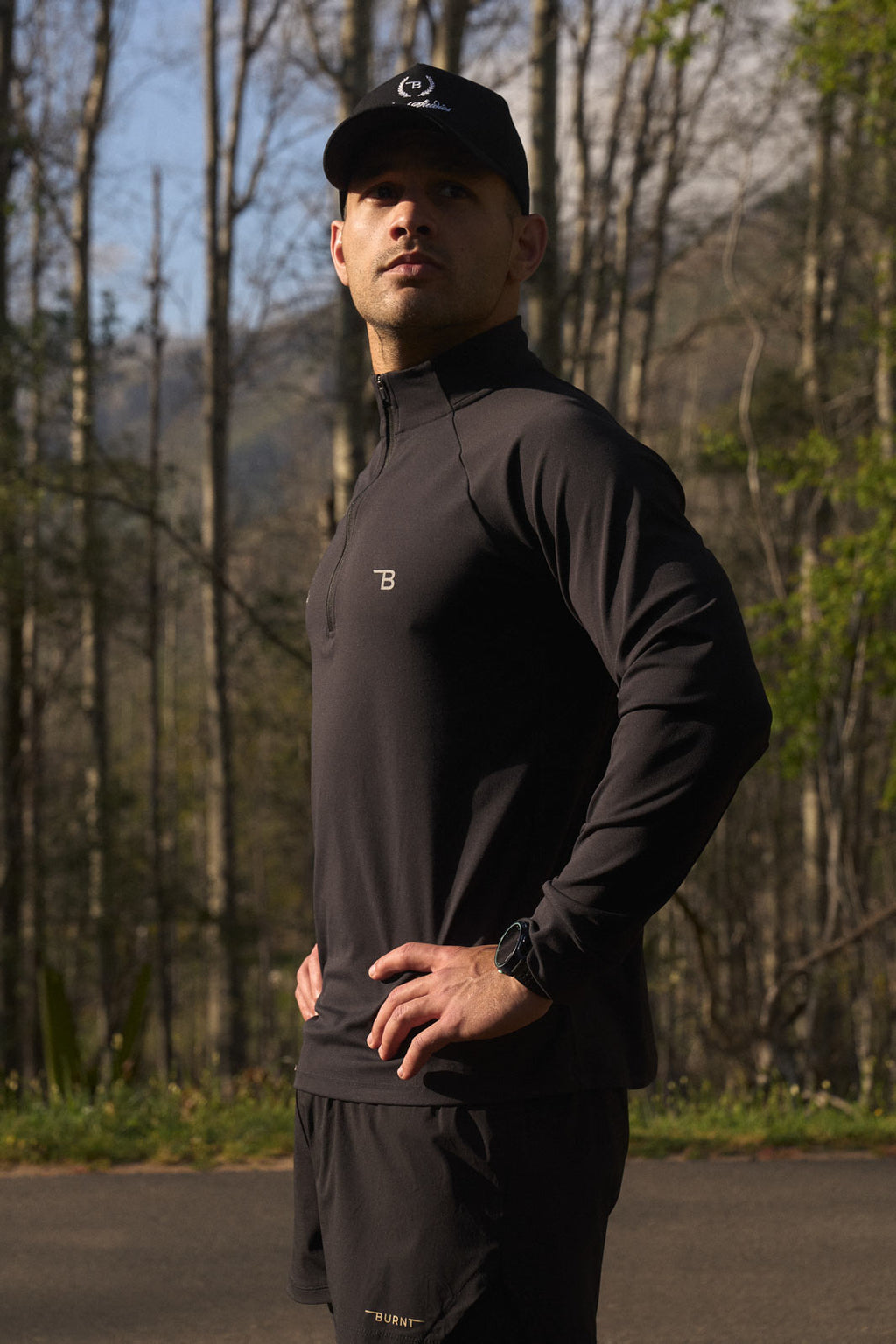 Burnt Studios | Fundamental 1/4 Zip - Black