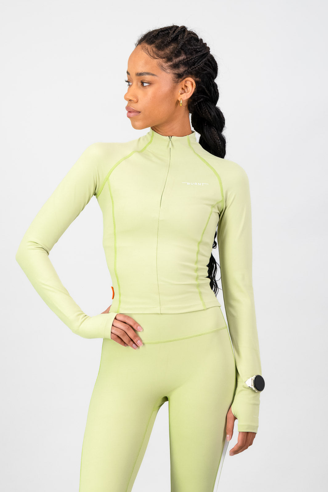 Burnt Studios | Essential Tempo 1/4 Zip - Aloe