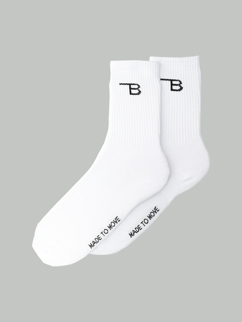 Burnt Studios| Unisex Crew Socks (2 Pack) - Side Logo