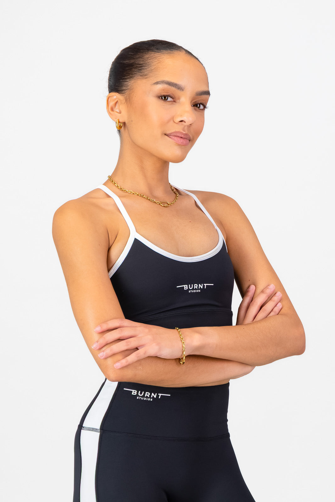 Burnt Studios | Lua Sports Bra - Black & White